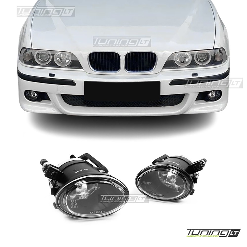 For BMW E39 with M5 / M-Tech bumper fog lights set, clear