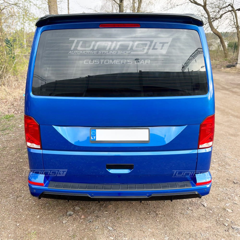 For VW T6 / T6.1 Tailgate Rear bumper Diffuser, glossy black