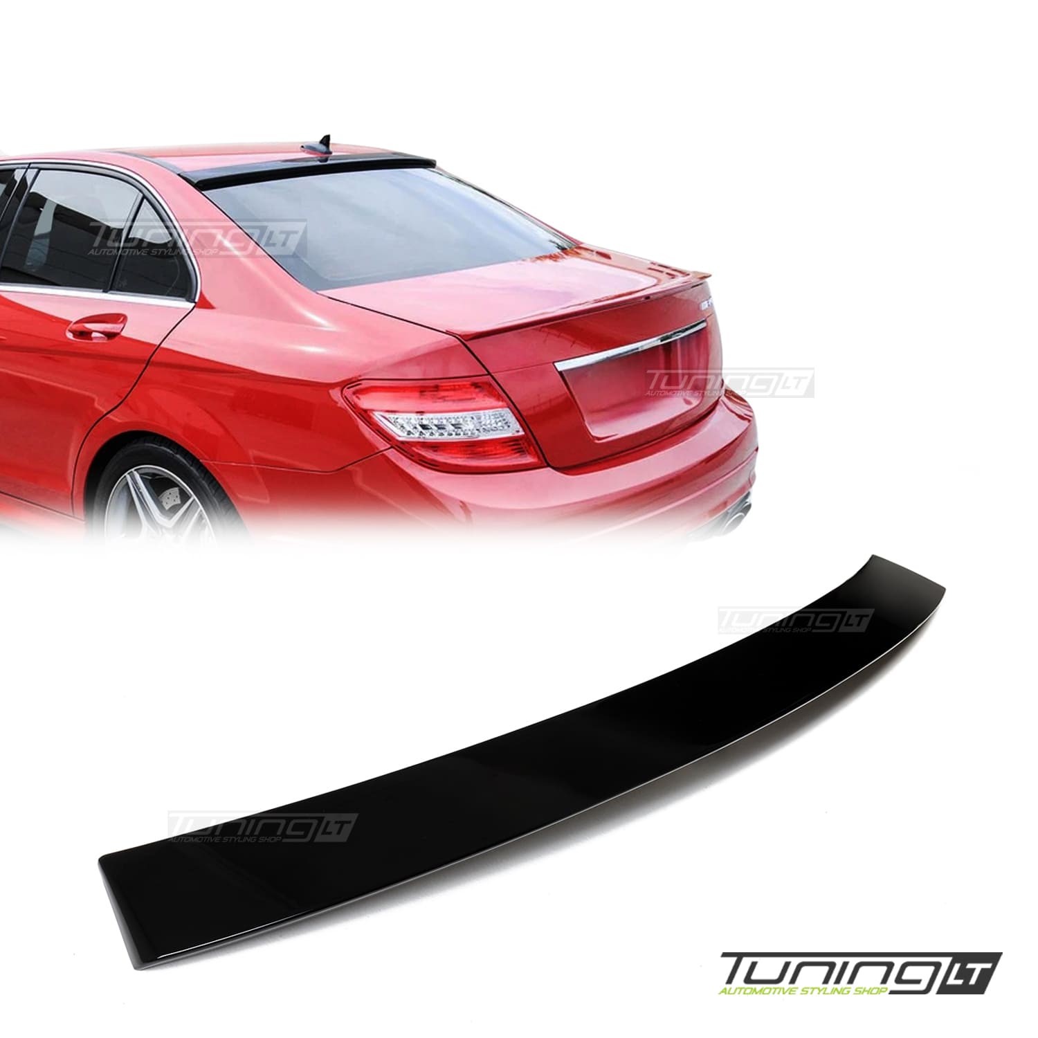 For Mercedes-Benz W204 Roof Spoiler, glossy black