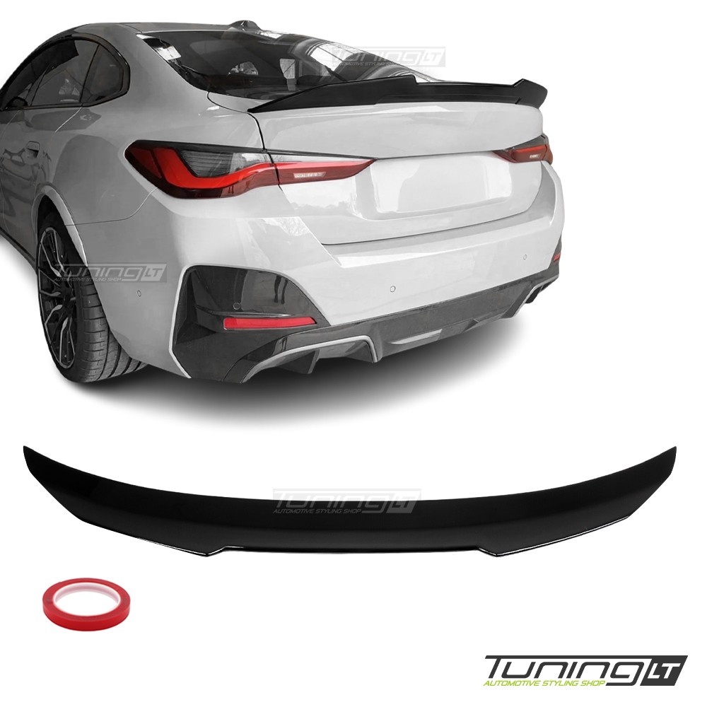 For BMW G26 Gran Coupe PSM style Trunk Spoiler, glossy black
