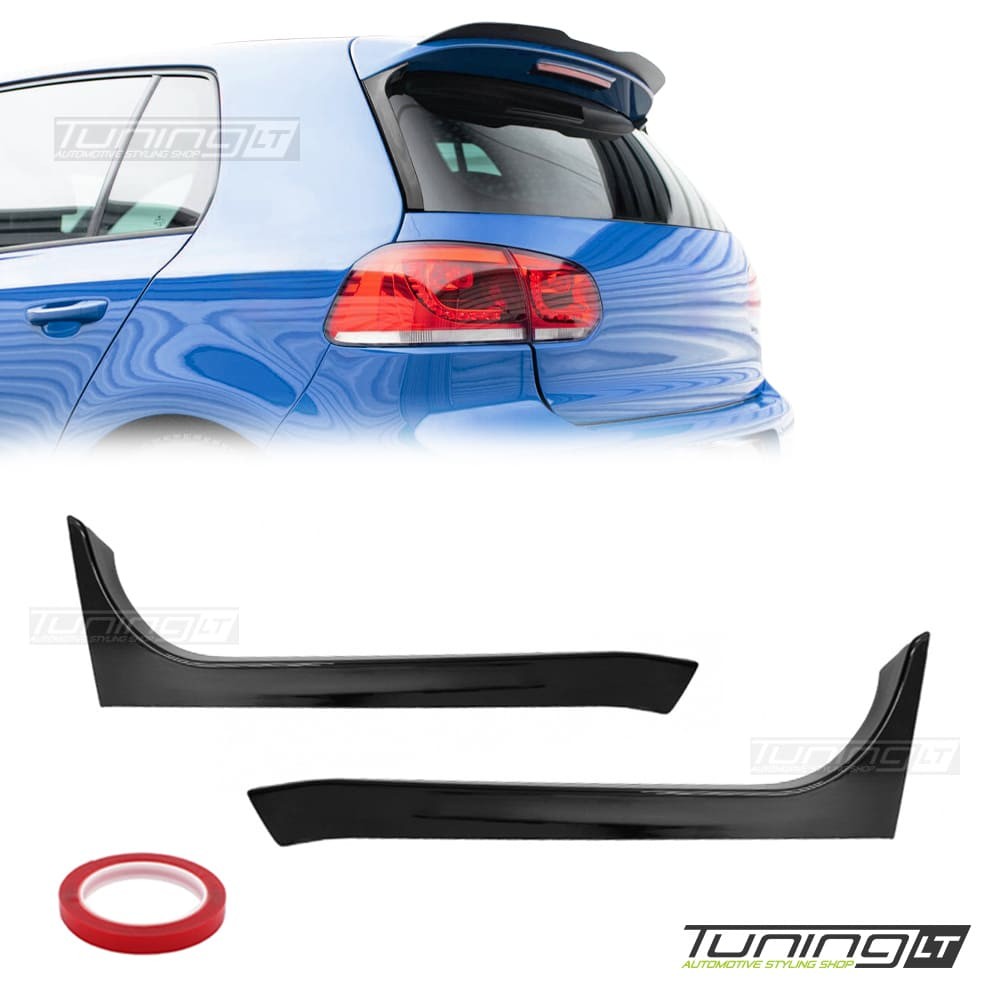 For VW Golf MK6 GTI / GTD / R Rear Window Spoilers set, glossy black