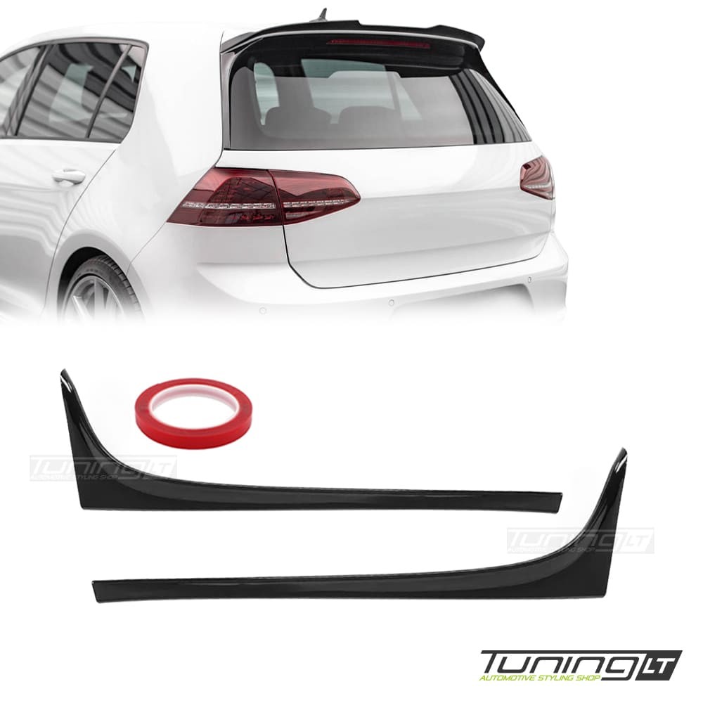 For VW Golf MK7 Rear Window Trims / Spoilers set, GTI-style, black