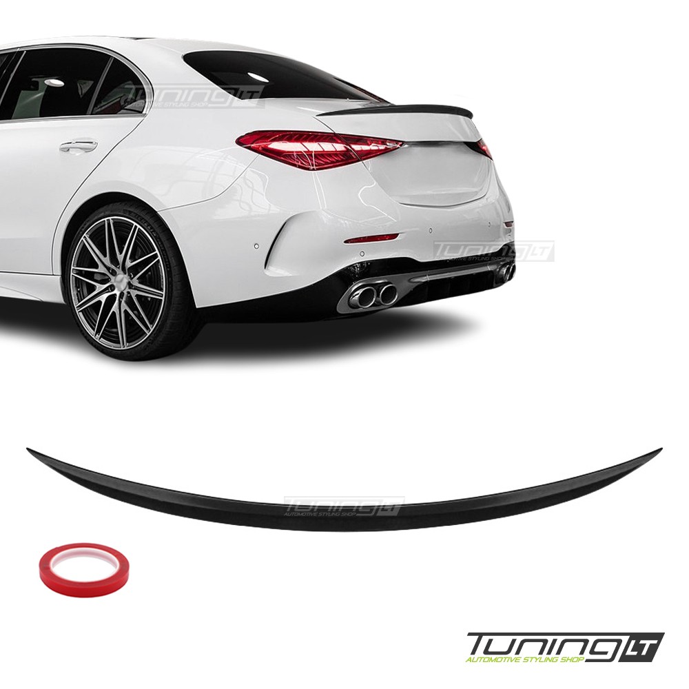 For Mercedes-Benz W206 sedan Trunk Spoiler, C43-style, glossy black