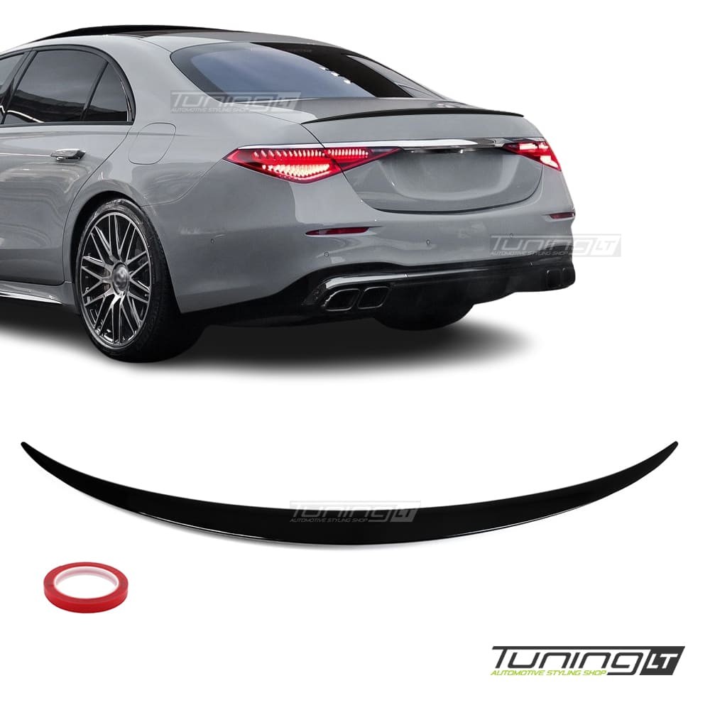 For Mercedes-Benz W223 Trunk Spoiler, glossy black