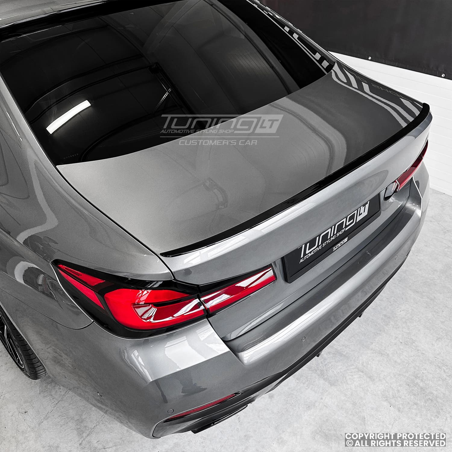 For BMW G30, F90 M5 sedan Trunk Spoiler, M5-style, glossy black