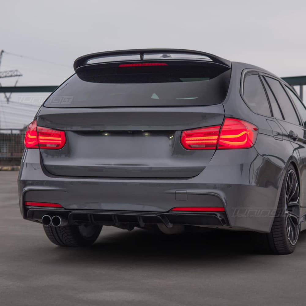 For BMW F30 / F31 Performance rear bumper diffuser, glossy