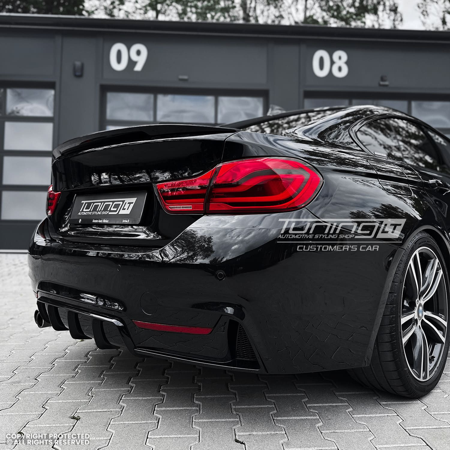 For BMW F32 / F33 / F36 rear M bumper Performance diffuser