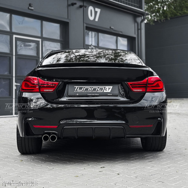 For BMW F32 / F33 / F36 rear M bumper Performance diffuser