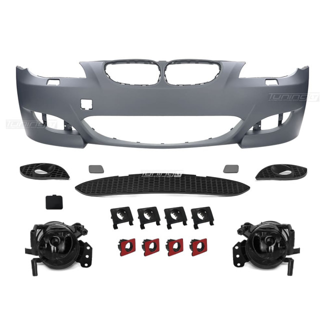 For BMW E60 / E61 Front Bumper M5 style, without PDC, with fog lights