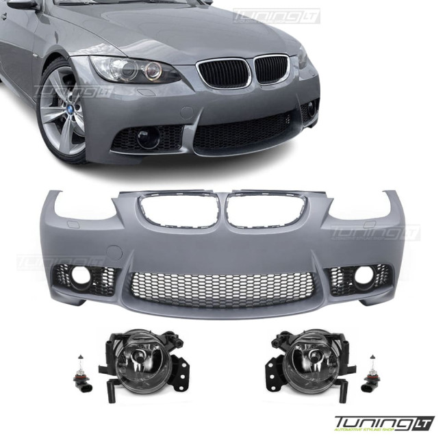 For BMW E92 / E93 PRE-LCI M3-style Front Bumper with fog lights