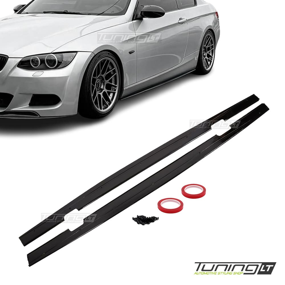 For BMW E92 / E93 Side Skirt Extensions, M Performance, glossy black