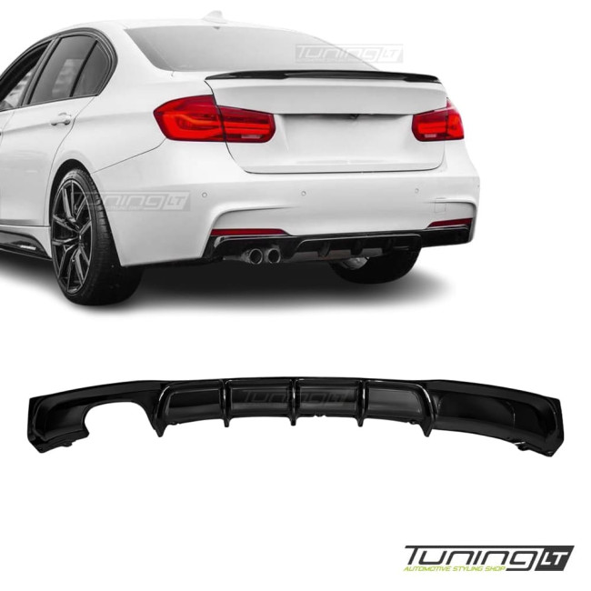 For BMW F30 / F31 Performance rear bumper diffuser, glossy