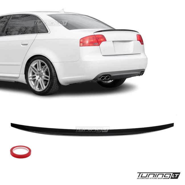 For Audi A4 B7 sedan Trunk lip Spoiler, glossy black