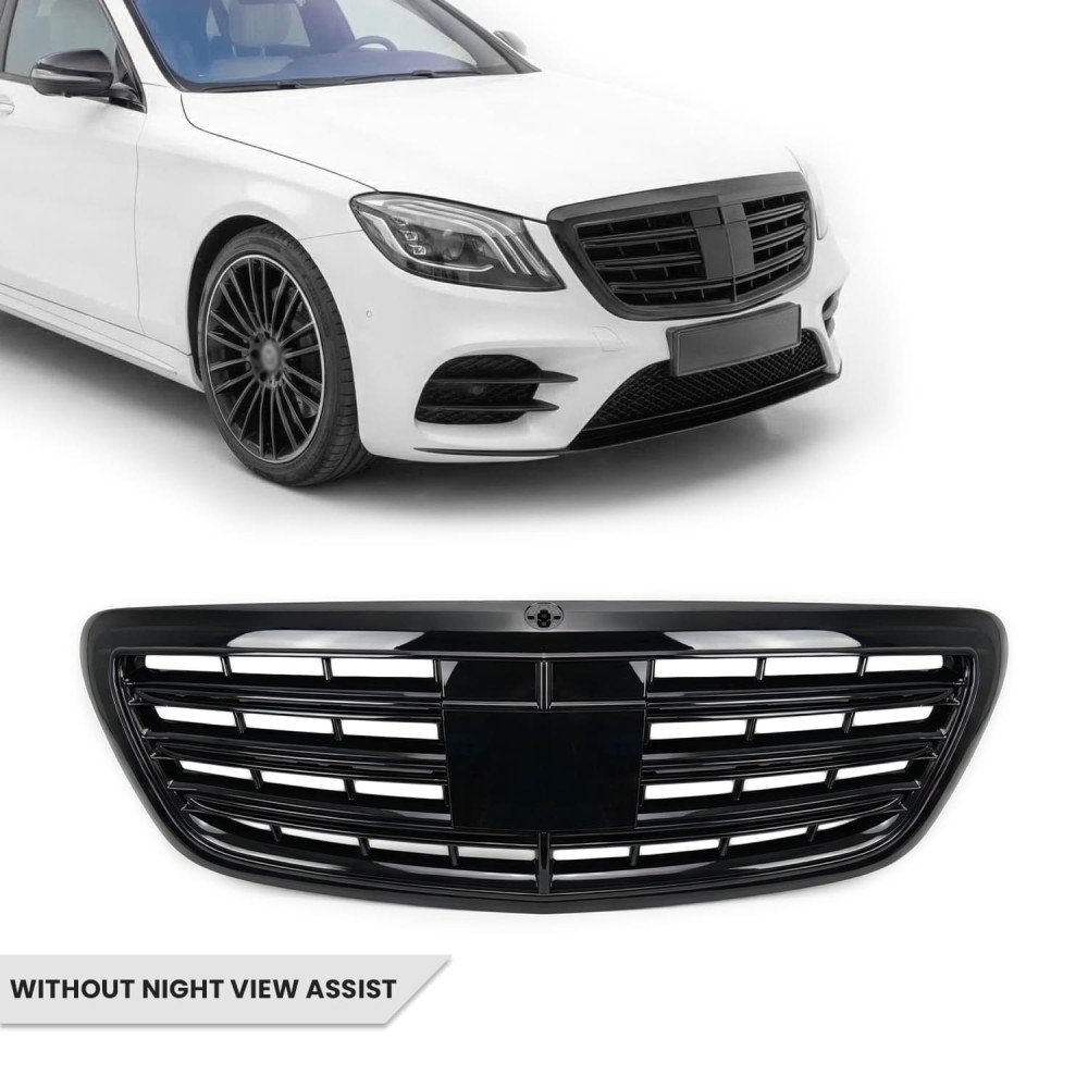 For Mercedes-Benz W222 AMG-style Front Grille, glossy black