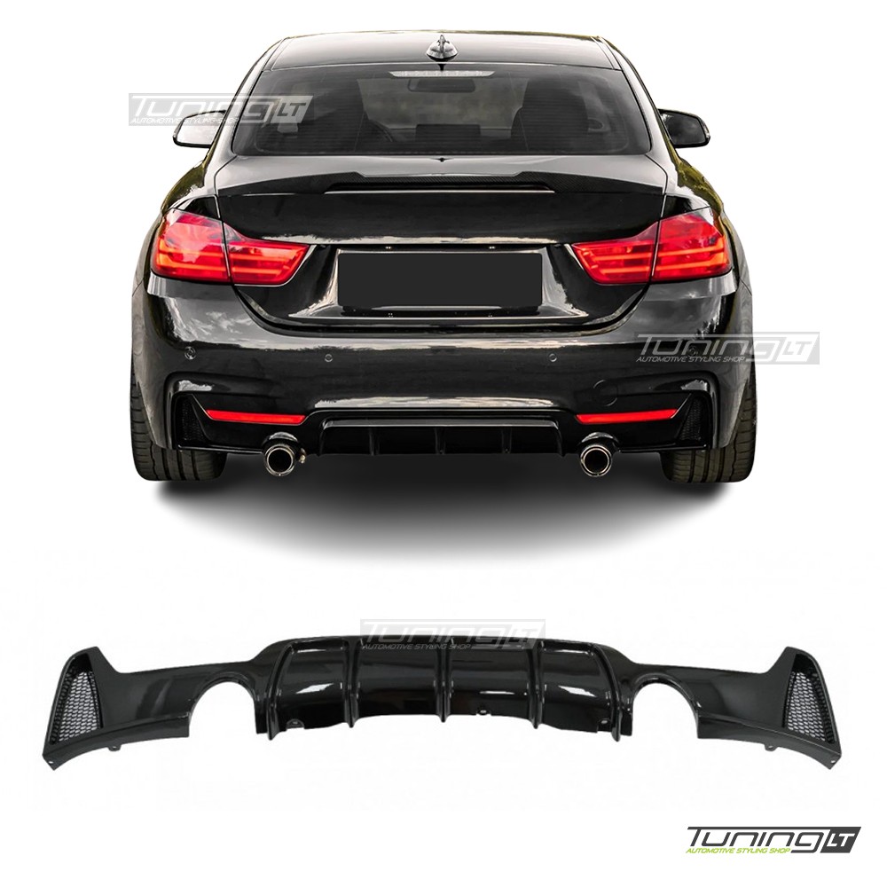 For BMW F32 / F33 / F36 rear M bumper Performance diffuser