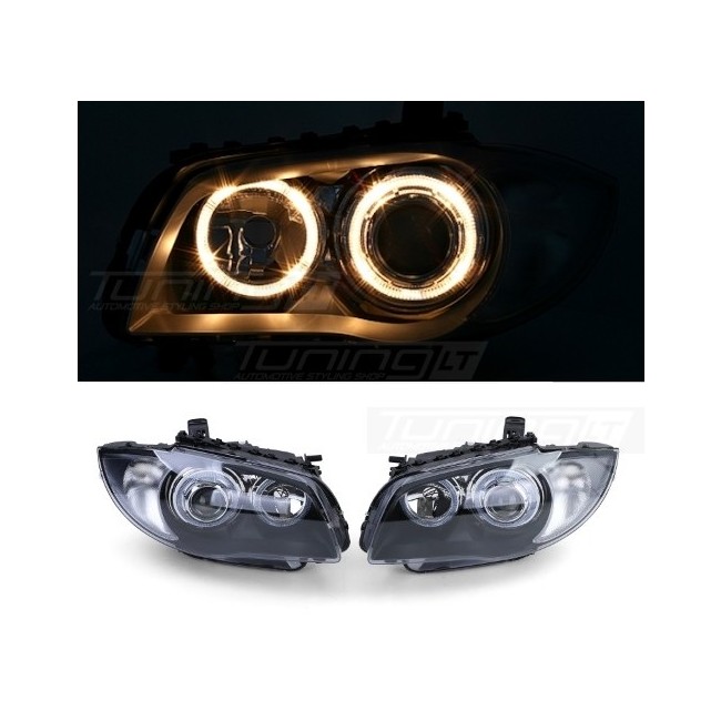 For BMW E81 / E82 / E87 / E88 headlights with Angel Eyes