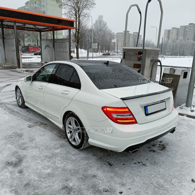 For Mercedes-Benz W204 sedan trunk spoiler, black