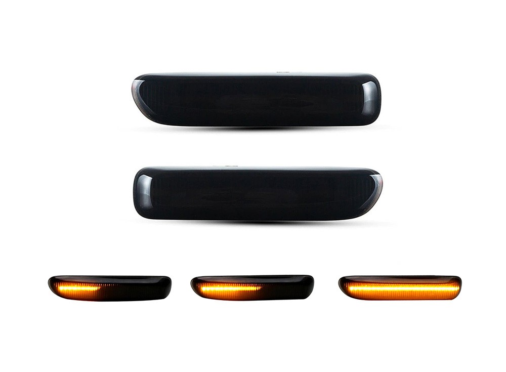 For BMW E46 running side indicators, black