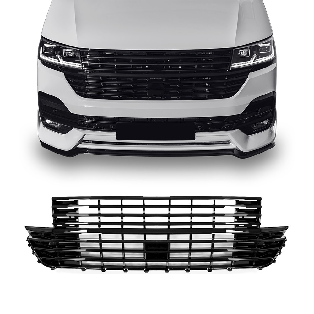For VW T6.1 front Grille without badge, glossy black