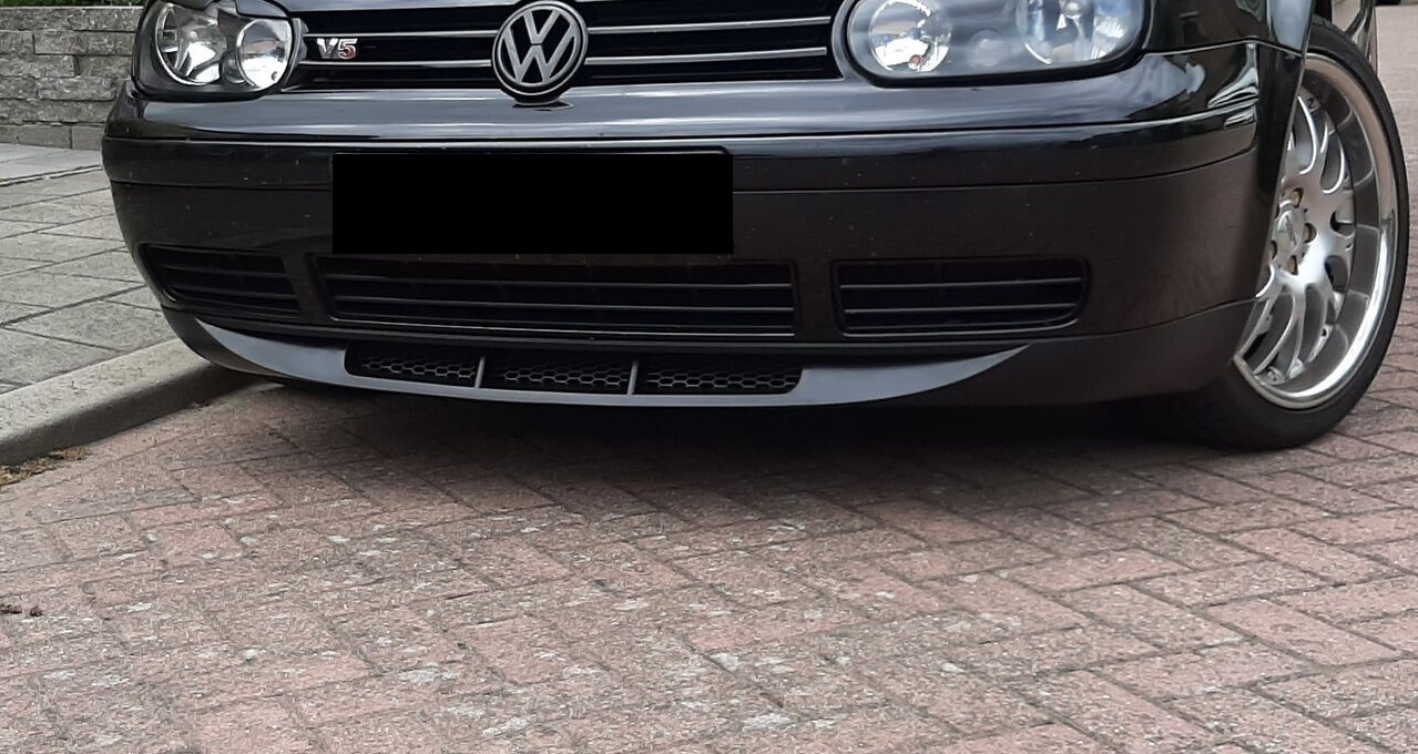 For VW Golf MK4 front bumper spoiler, black