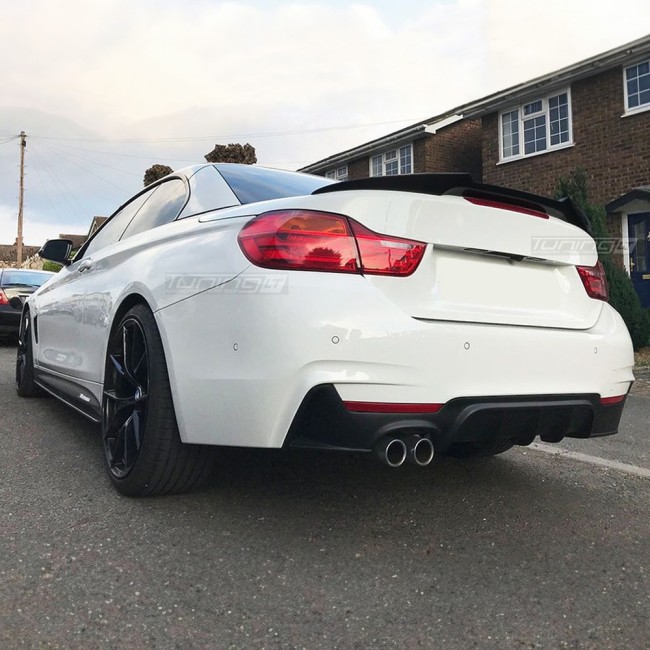 For BMW F33 / F83 M4-style Boot Spoiler, glossy black