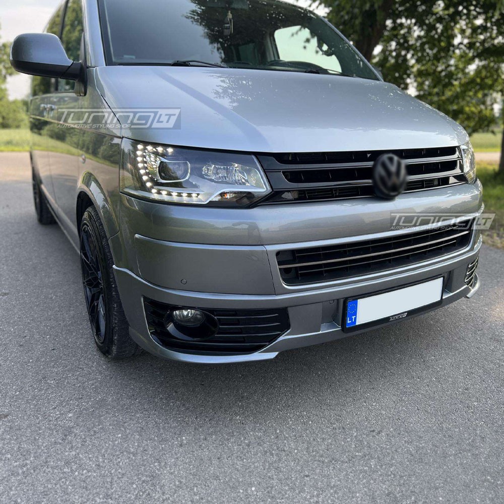 For VW T5.1 Sportline style add-on front bumper spoiler