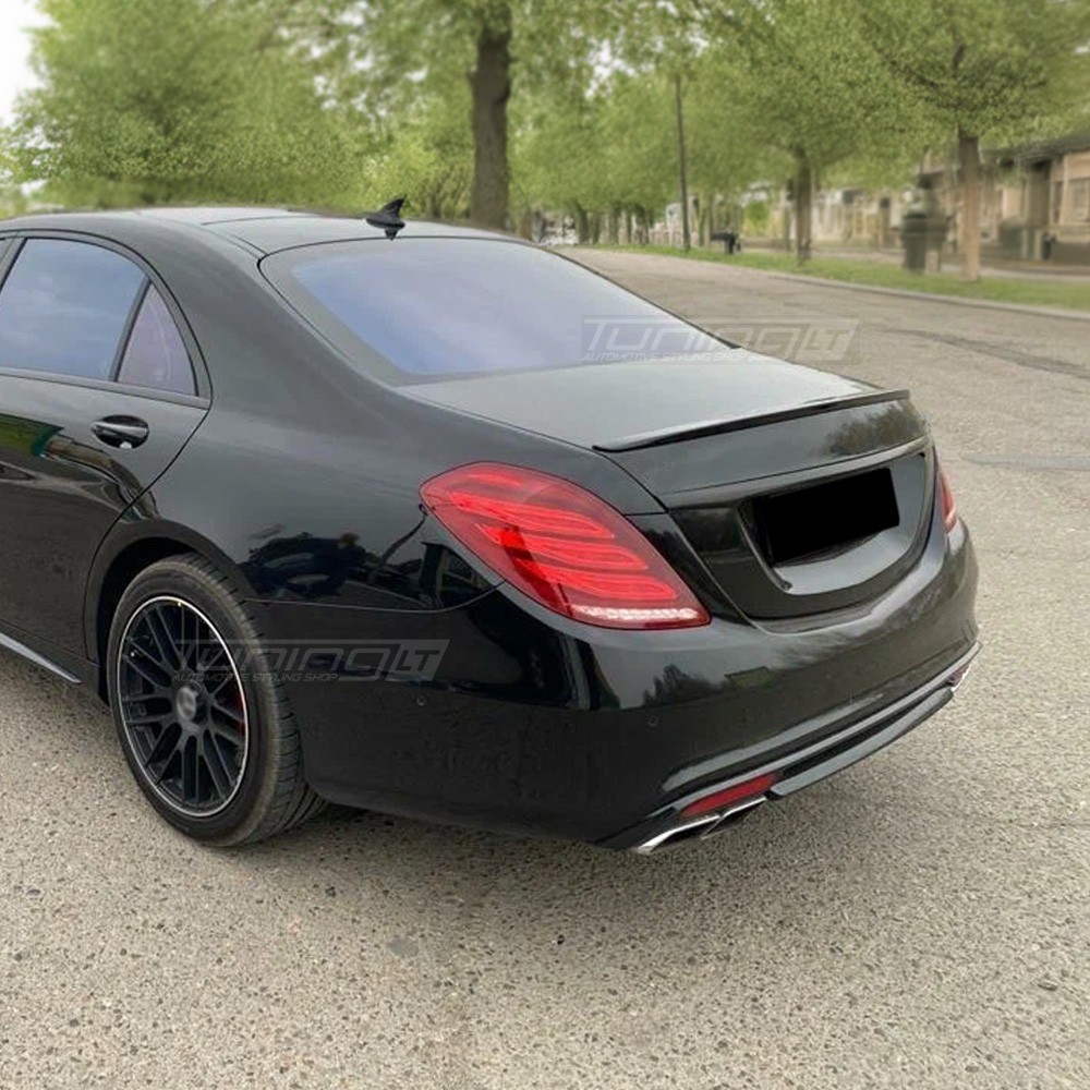 For Mercedes-Benz W222 trunk spoiler, glossy black