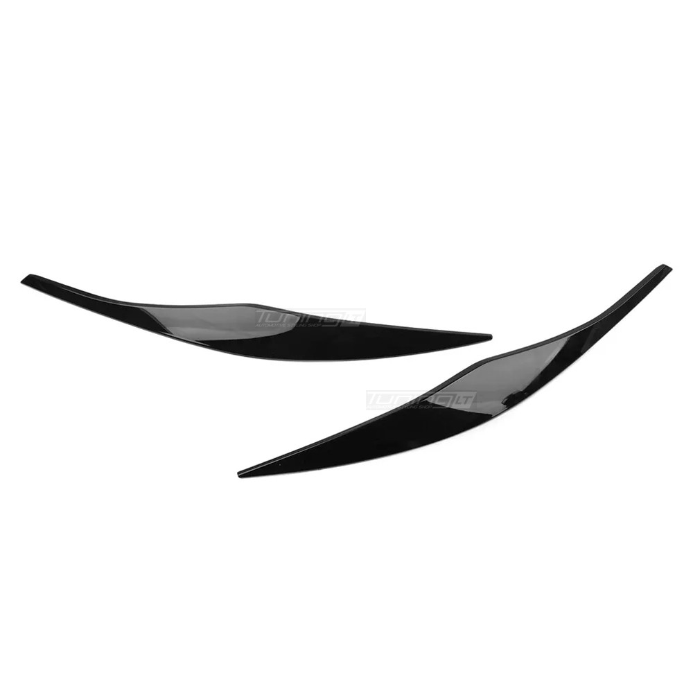For BMW E90 / E91 headlights Eyebrows / Eyelids, gloss black