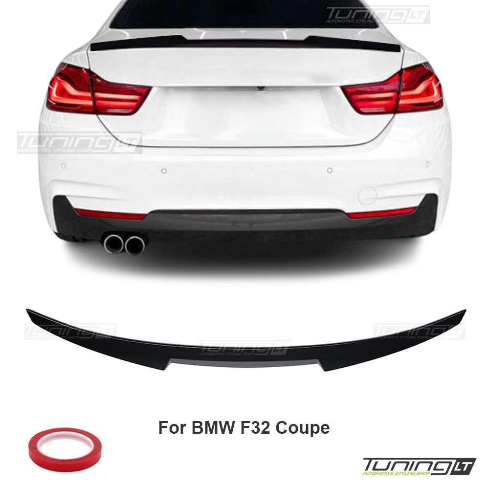 For BMW F32 M4-style Boot Spoiler, glossy black