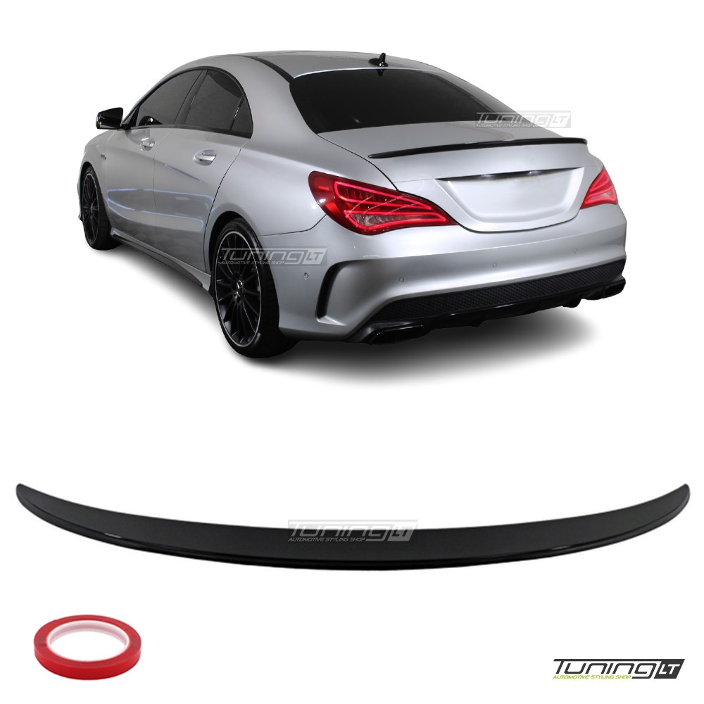 For Mercedes CLA C117 trunk Spoiler Glossy Black AMG