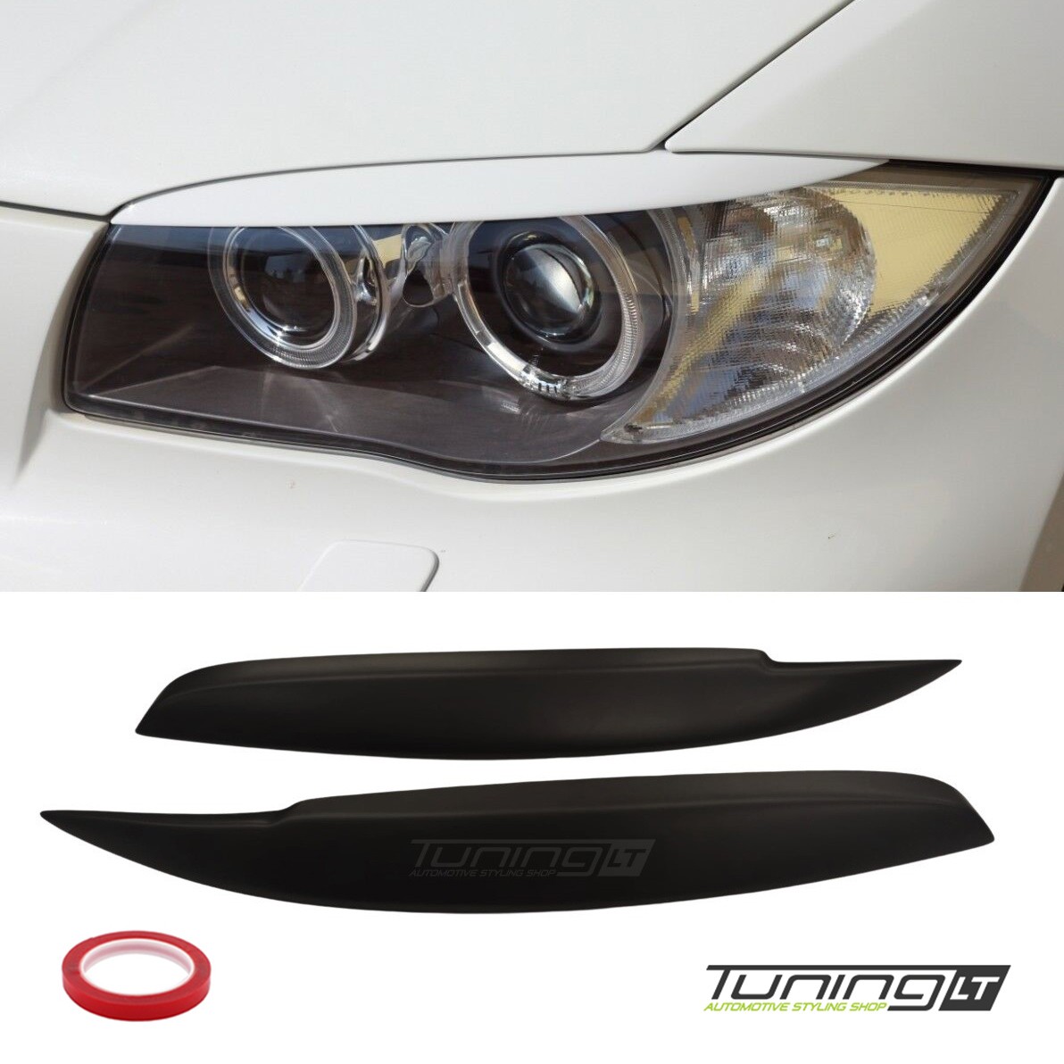 Headlights eyebrows / trims for BMW E81 / E82 / E87 / E88 (04-11)