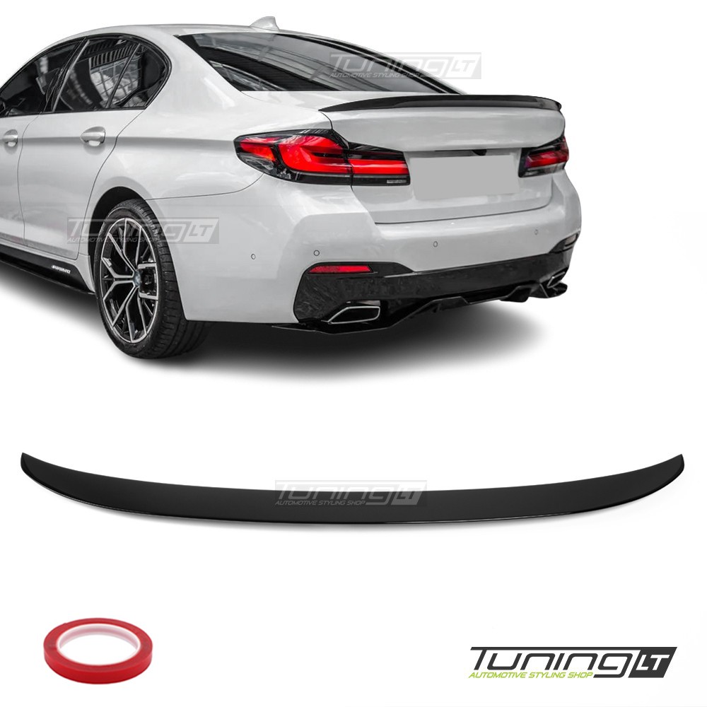 For BMW G30 trunk spoiler, Performance, glossy black