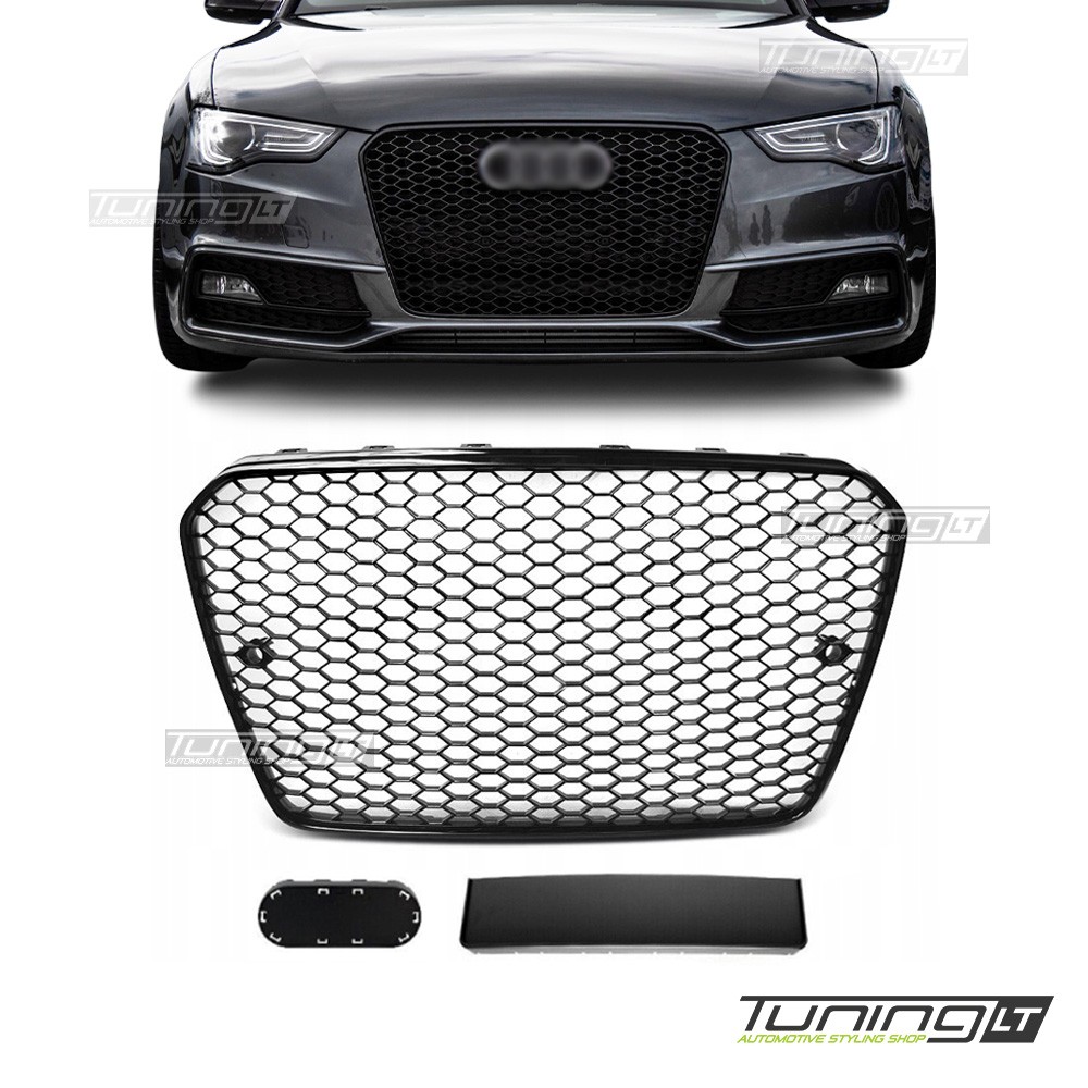 For Audi A5 B8 RS-design front grille, glossy black