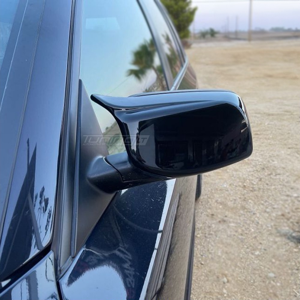 For BMW E60 E61 E63 E64 Mirror Caps, M style Covers, black