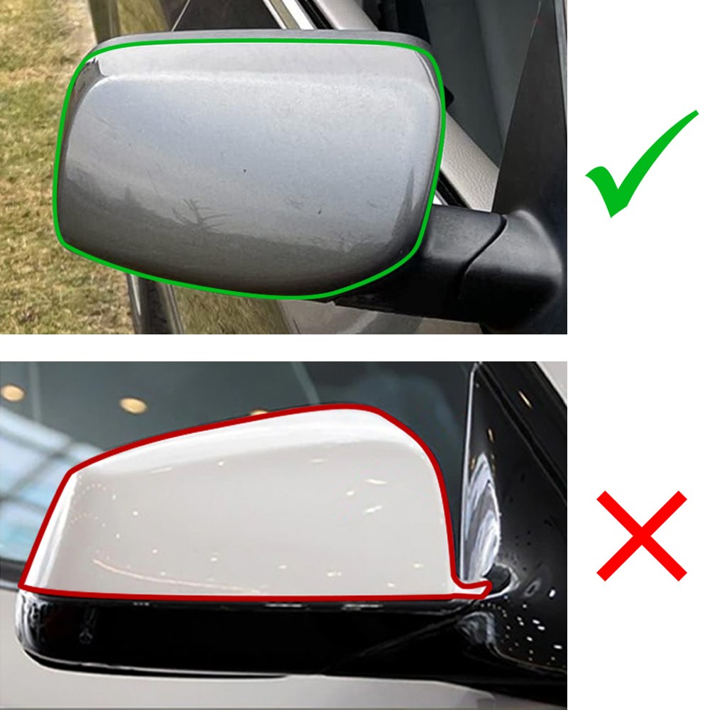 For BMW E60 E61 E63 E64 Mirror Caps, M style Covers, black