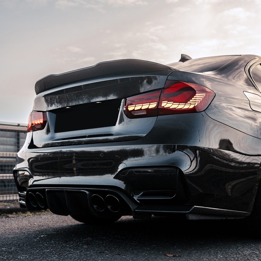 For BMW F30 F80 PSM design Boot Spoiler, glossy black