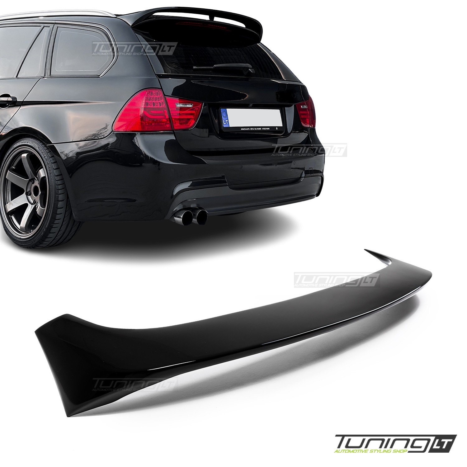 For BMW E91 Touring Performance Roof Spoiler, glossy black