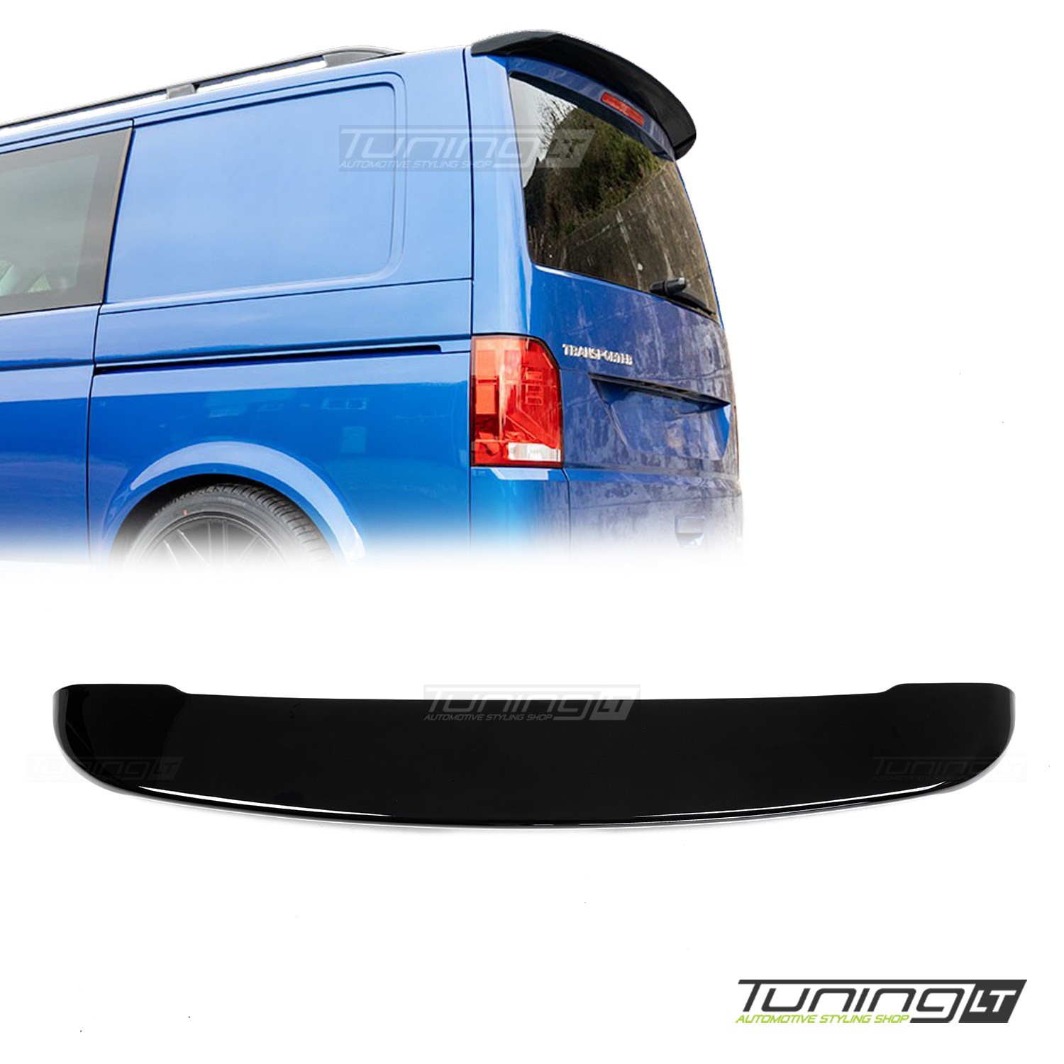 For VW T6 / T6.1 Transporter Roof Spoiler, Glossy Black, ABS