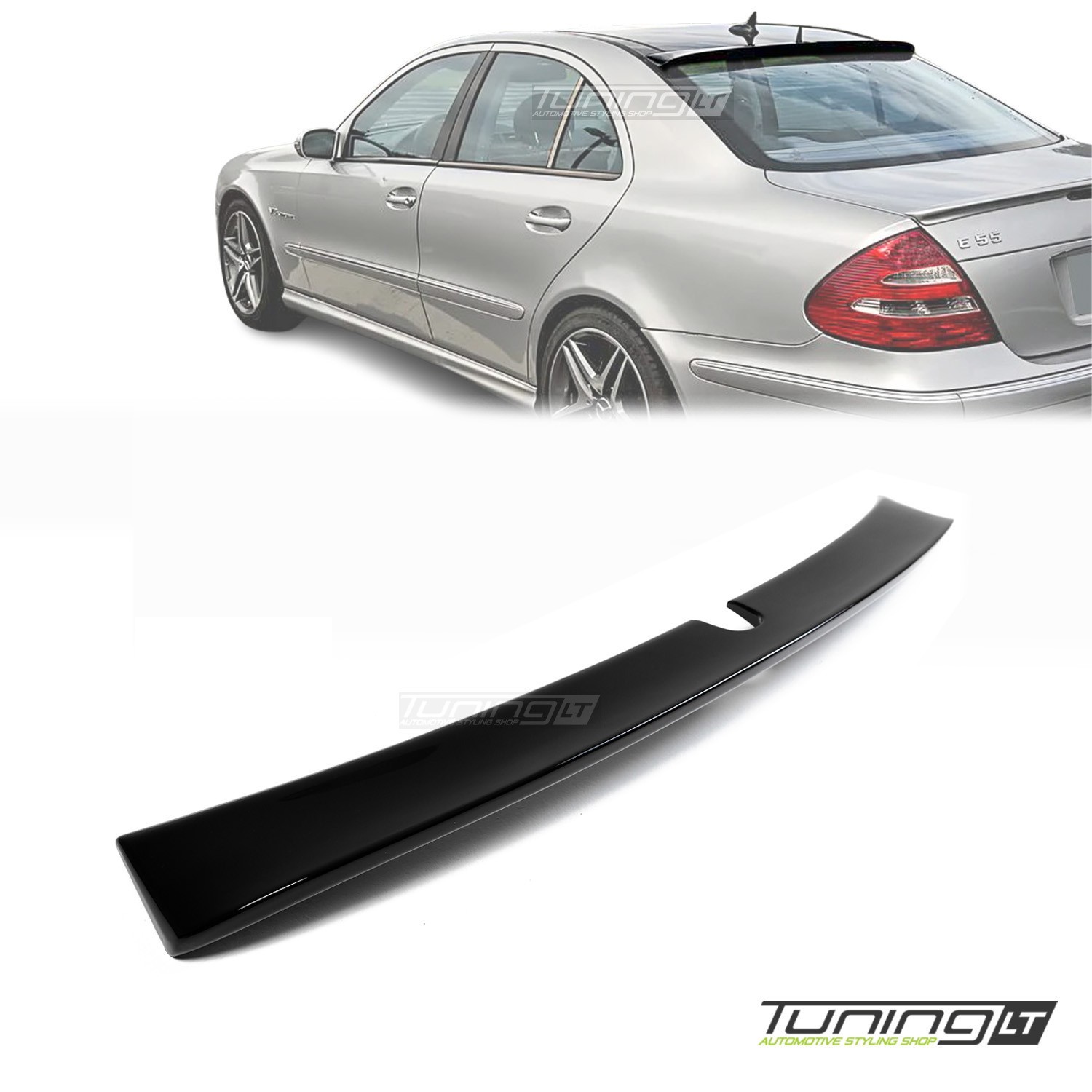 For Mercedes-Benz W211 Roof Spoiler, glossy black