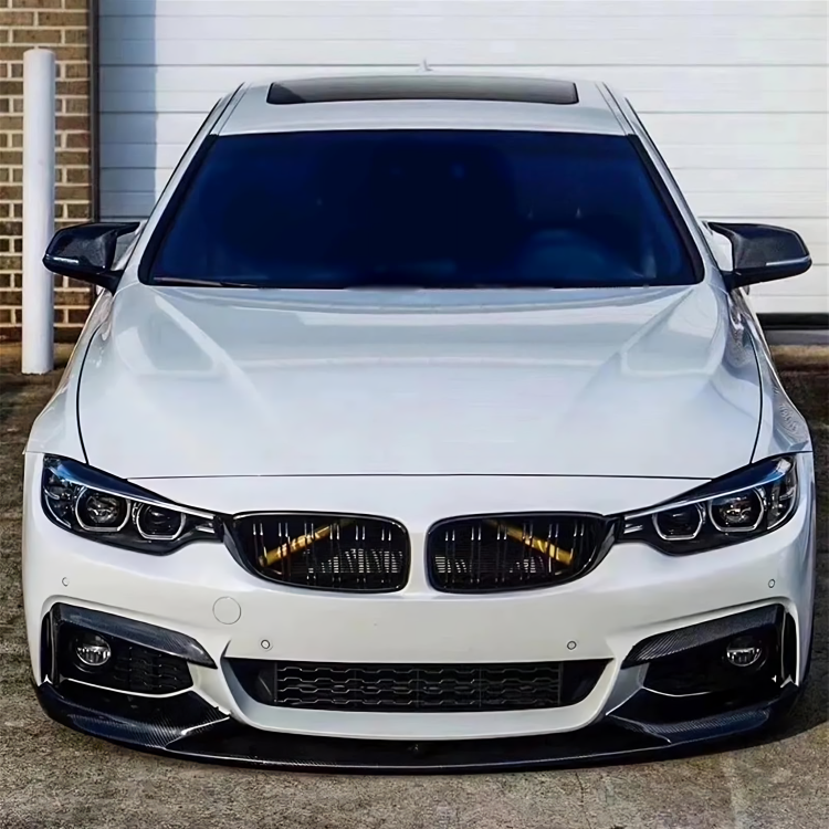 For BMW F32, F33, F36 Headlight Trims / Eyebrows, glossy black