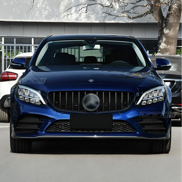 For Mercedes W205 facelift GT style Front Grille, glossy black