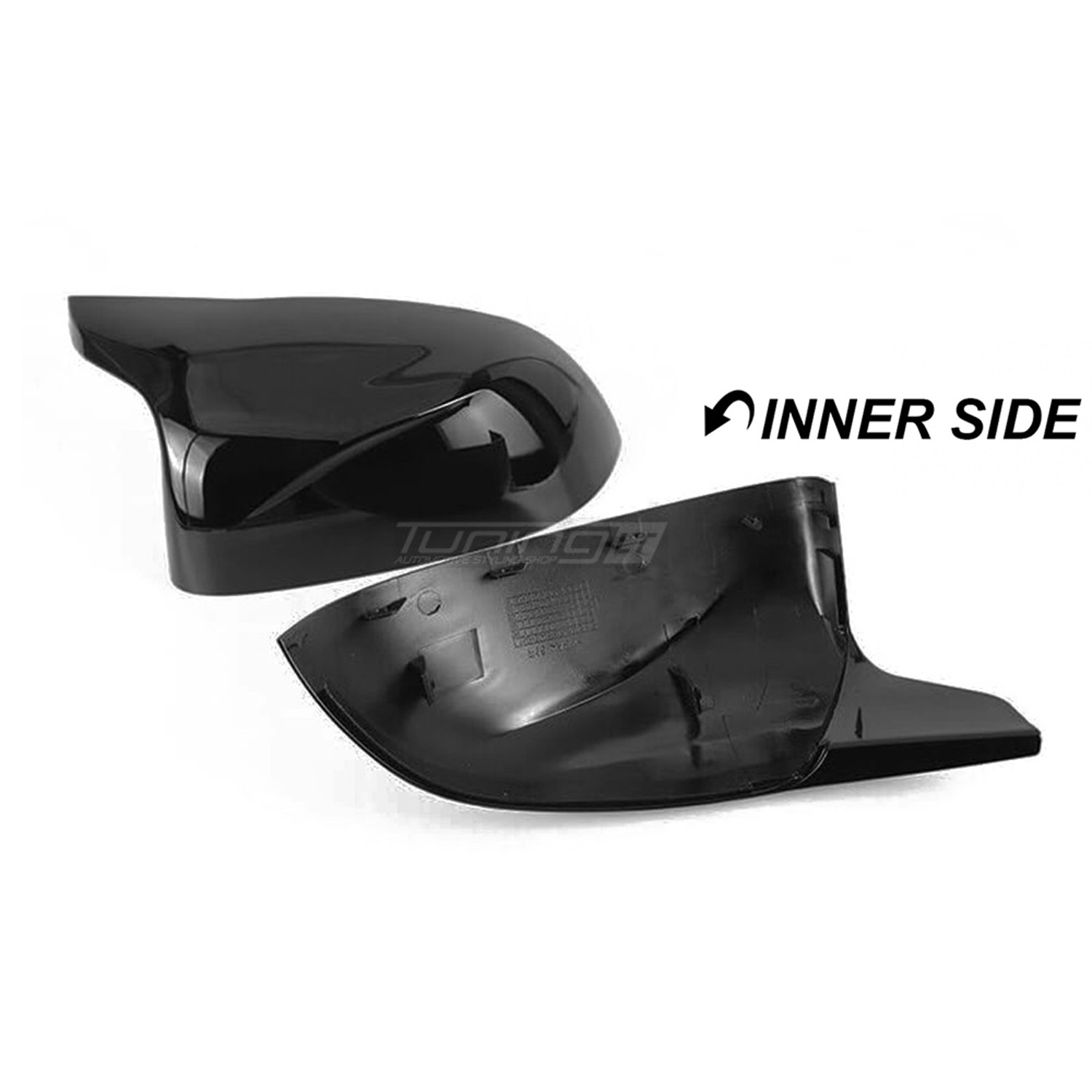 For BMW F15 F16 F25 LCI F26 Mirror Caps, M style Covers, black