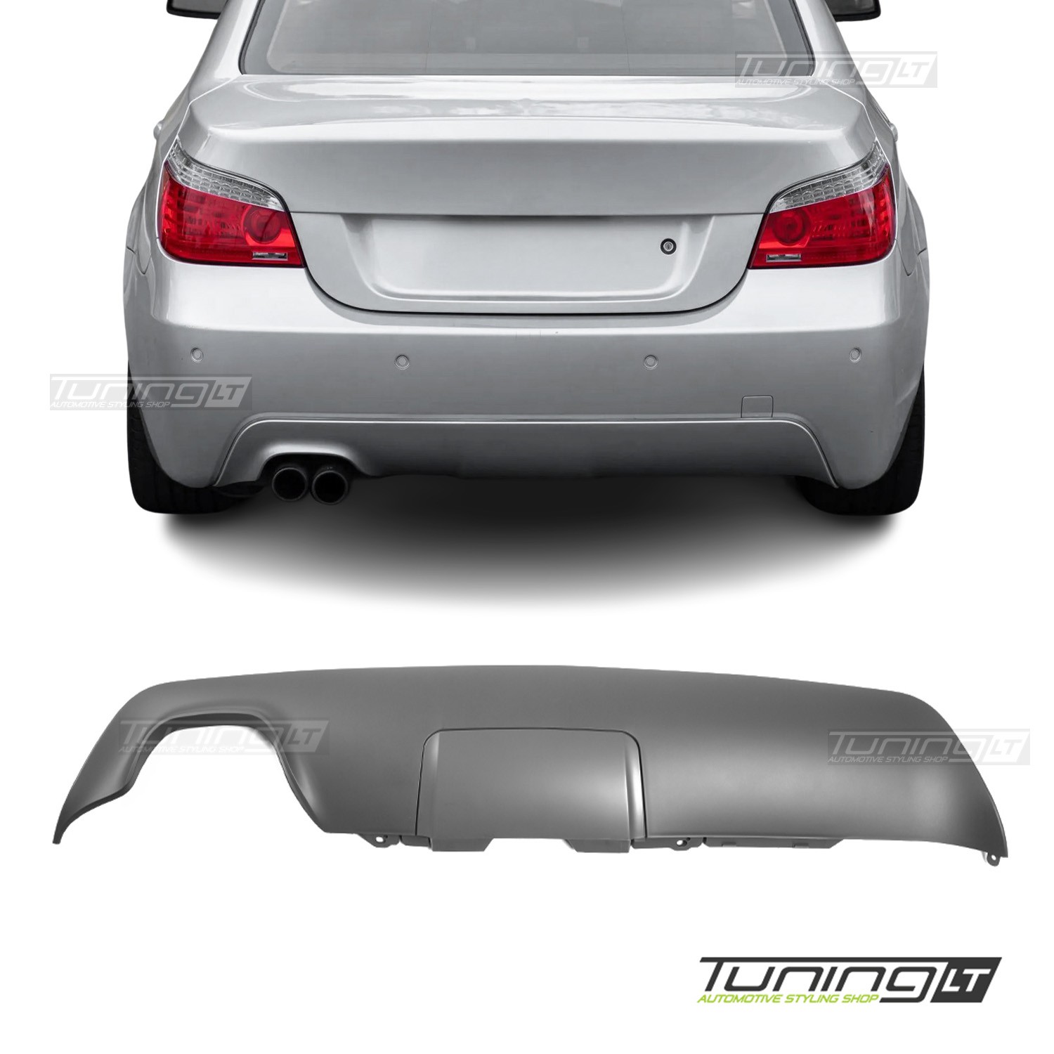 For BMW E60 / E61 Rear Bumper Diffuser with towing cover