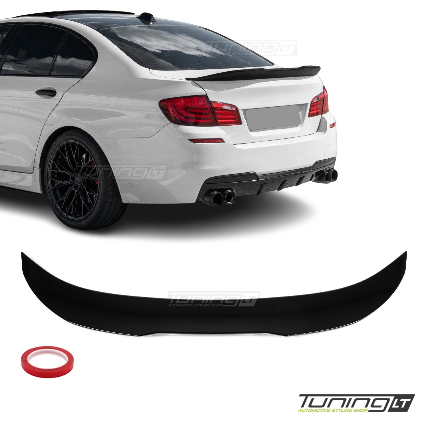 For BMW F10 PSM design Boot Spoiler, glossy black