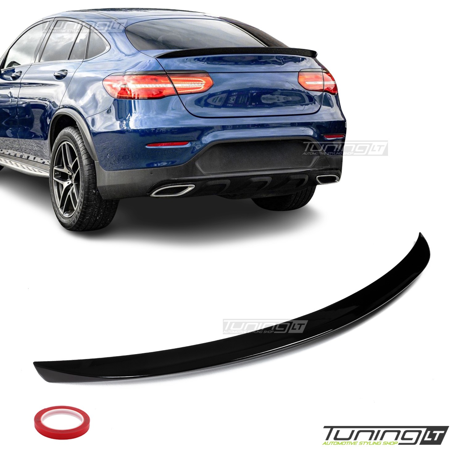 For MB GLE C292 + AMG, trunk spoiler, glossy black
