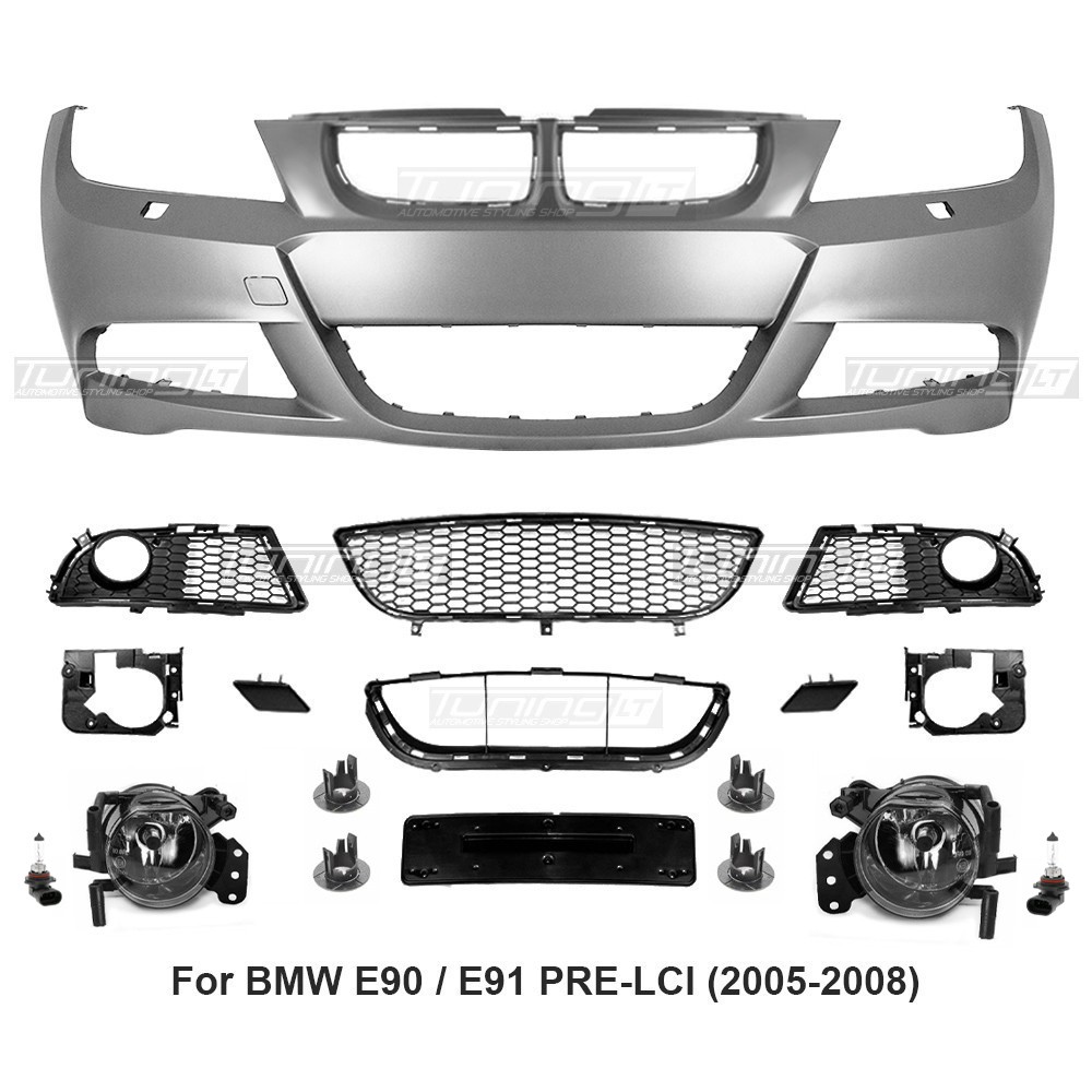 BMW E90 / E91 PRE-LCI Priekinis Buferis, M-Tech, su rūko žibintais