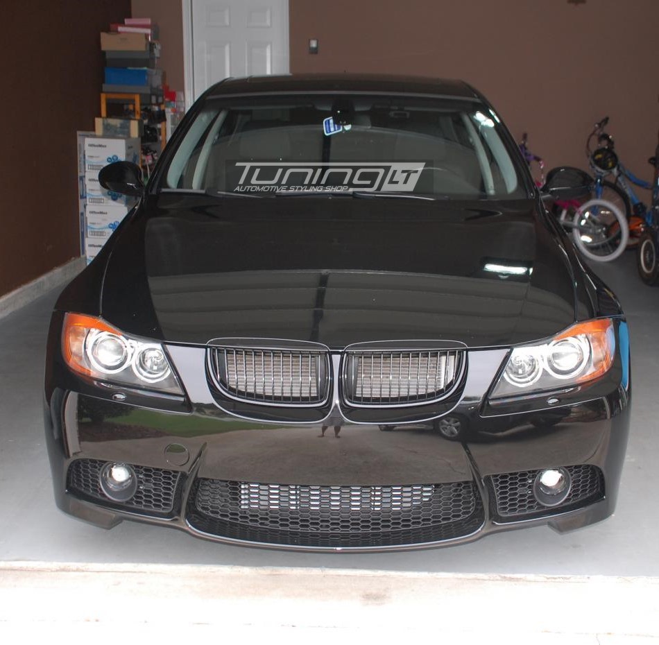 For BMW E90 / E91 M3-style Front Bumper, with smoked fog lights
