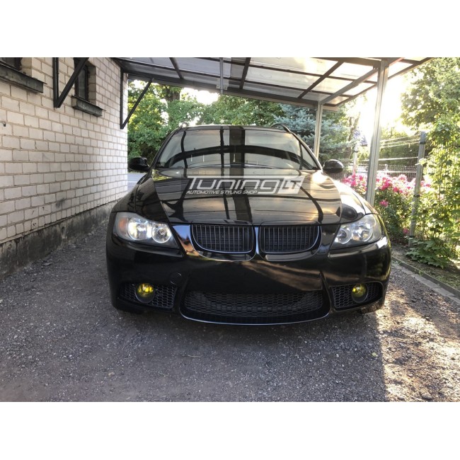 For BMW E90 / E91 M3-style Front Bumper, with smoked fog lights