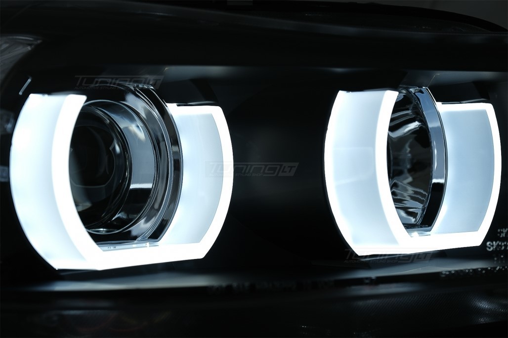 For BMW E90 / E91 Headlights set, DTM LED Angel Eyes, halogen