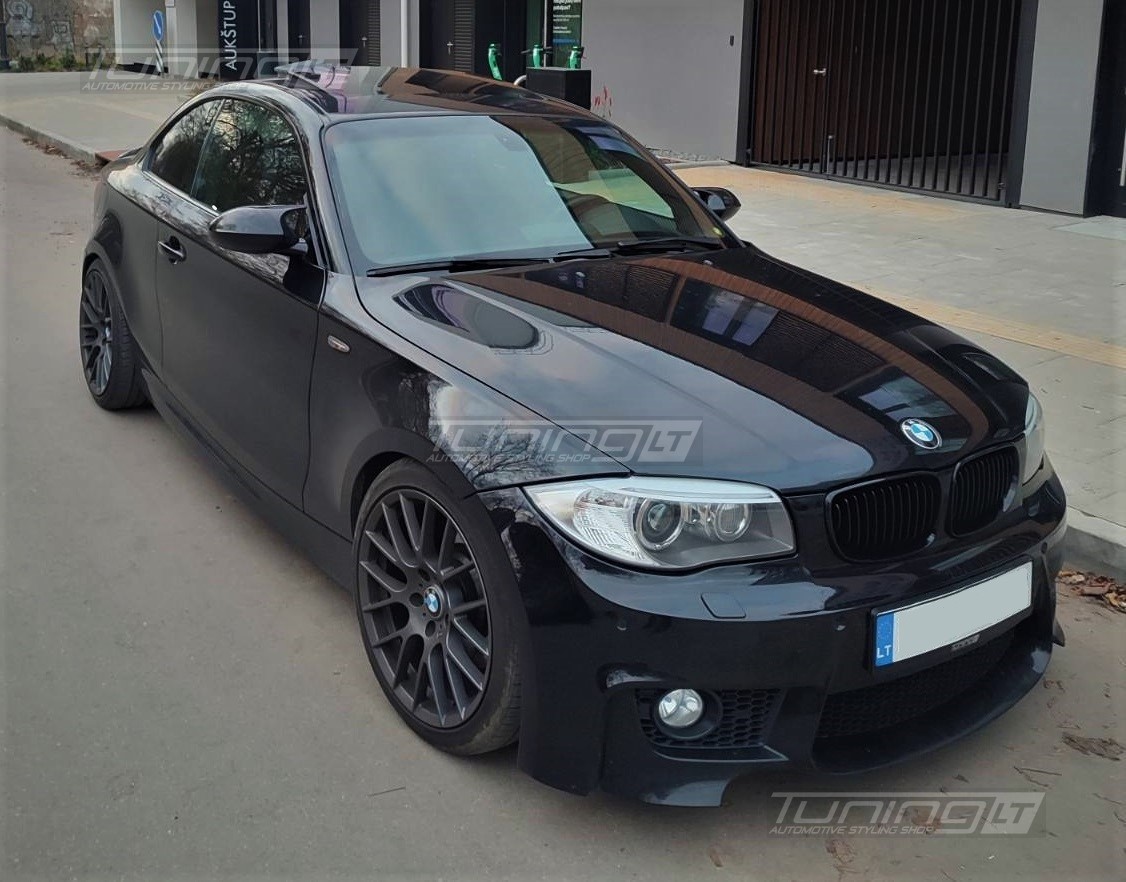 For BMW E81 / E82 / E87 / E88 1M-style Front Bumper, with PDC holes